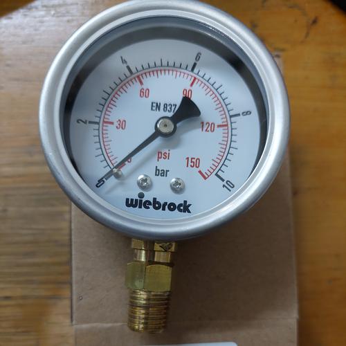 Jual wiebrock pressure gauge manometer 10 bar - tanpa glycerine ...