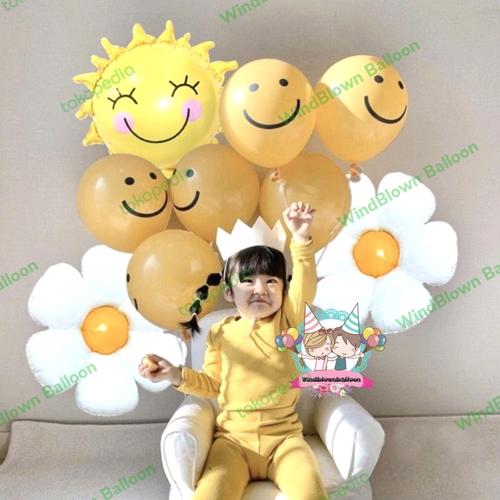 Jual Windblown Balloon Set Daisy Flower with Sun/Bunga Aster dan ...