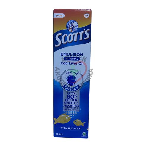 Jual Scotts Emulsion Original dengan Omega 3, Vitamin A dan D 400ml ...