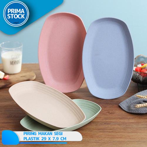 Jual PIRING MAKAN LAUK SEGI KOTAK OVAL WHEAT STRAW PLASTIK GANDUM JERAMI - Biru - Kota Bekasi ...