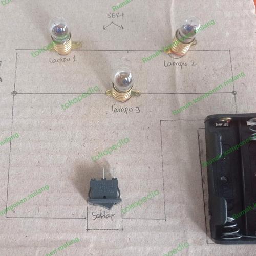 Jual Kit Komponen lengkap Rangkaian Seri dan paralel listrik DC praktek ...