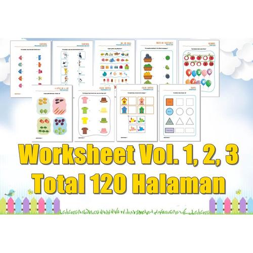 Jual Digital Worksheet Anak TK PAUD - File PDF - Vol. 3, PDF Only ...