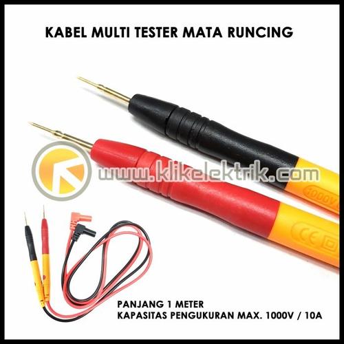 Jual KABEL TESTER MATA LANCIP JARUM CABLE PROBE 1000V 10A AVO ...
