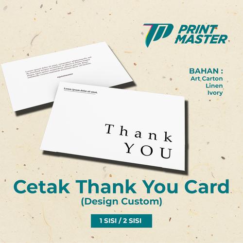 Jual Cetak Thank You Card Custom - Kartu Ucapan Custom - A3+ Bahan ...