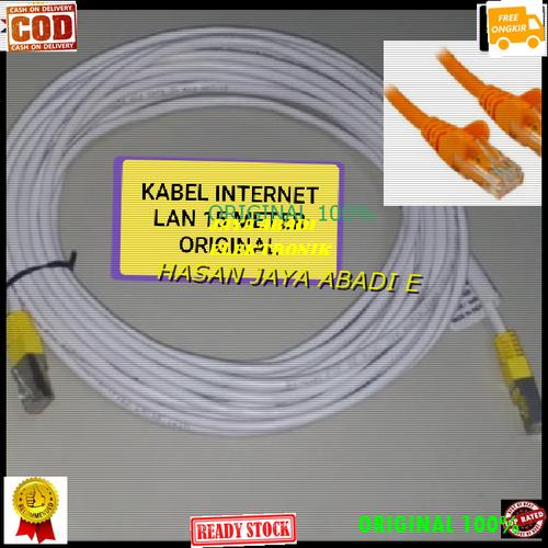 Jual ORIGINAL KABEL LAN RJ45 15 METER CAT5 UTP INTERNET WIFI HOTSPOT ...