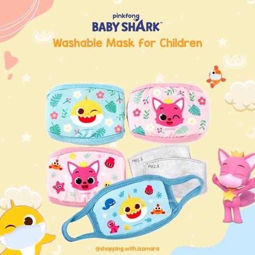 Jual Pinkfong Baby Shark Washable Mask for Children / Masker anak - A ...