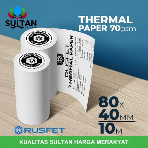 Jual Paper Termal Kertas Thermal Printer Struk Kasir POS Barcode RUSFET ...