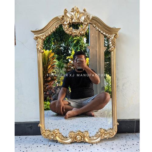 Jual MIRROR ANTIK FIGURA DINDING CERMIN UKIRAN KAYU GOLD JEPARA - Kab ...