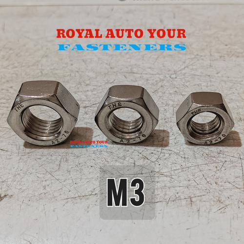 Jual MUR STAINLESS M3 - 0.5 / HEX NUT 3MM SUS 304 - Jakarta Barat ...