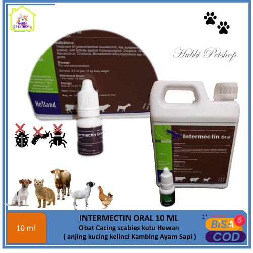 Promo Intermectin Oral 10 Ml - Obat Kutu Gudik Cacing Scabies Kucing ...