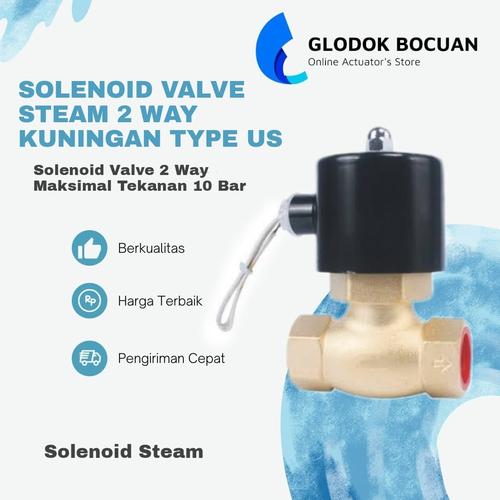 Jual SOLENOID VALVE STEAM 2 WAY SELENOID STEAM TYPE US NORMALY CLOSE ...