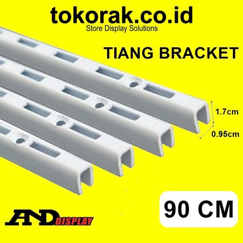 Jual TIANG BRACKET 90CM - REL BREKET AMBALAN RAK KACA KAYU ANDDISPLAY ...