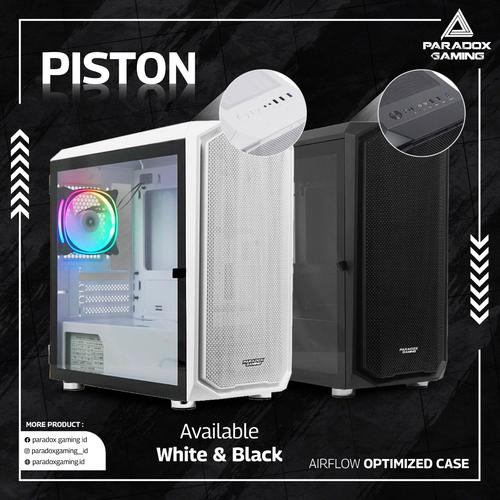 Jual Casing PARADOX Gaming PISTON Micro ATX + 1pcs Rainbow Fan - BLACK ...