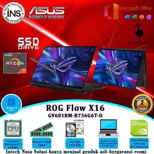 Jual ASUS ROG Flow X16 GV601RM Ryzen 7 6800HS 16GB 512GB SSD RTX3060 ...
