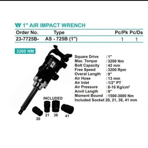 Jual WIPRO AIR IMPACT WRENCH 1 INCH / ALAT BUKA BAUT RODA TRUK ALAT ...