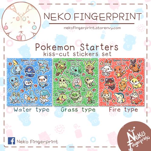 Jual Pokemon Starters Stickers - Water type - Jakarta Barat - Neko ...