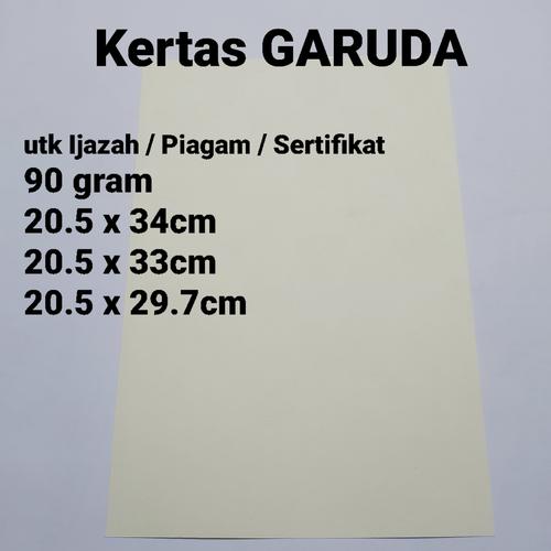 Jual Kertas GARUDA Motif Benang Warna Warni/Kertas Ijazah/Sertipikat ...