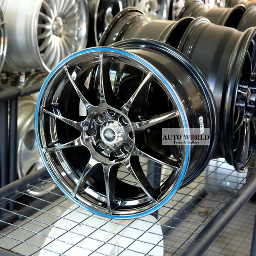 Jual Velg Black Chrome made in Taiwan Ring 16 Double PCD 4x100, 4x114.3 ...
