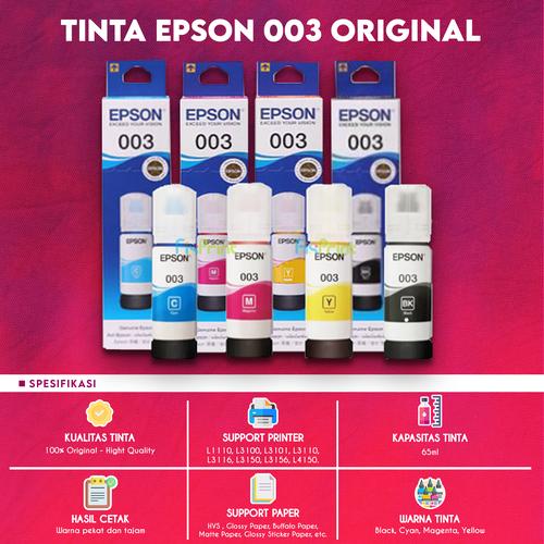 Jual Epson 003 Ink Cartridge T00V Tinta Compatible L1110 L3210 L3250 ...