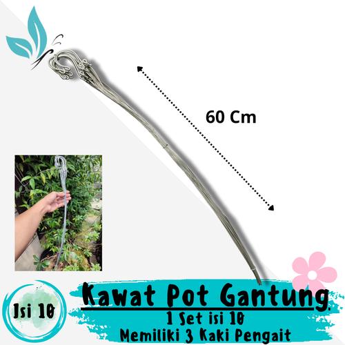 Jual Kawat Pot Gantung Tanaman Bunga Tali Besi Pengait Satu Ikat isi ...