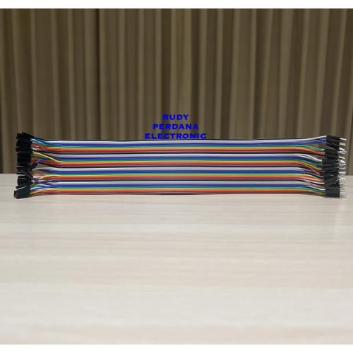 Jual KABEL CABLE JUMPER DUPONT PELANGI FEMALE TO MALE 40 PCS PIN 30 CM ...