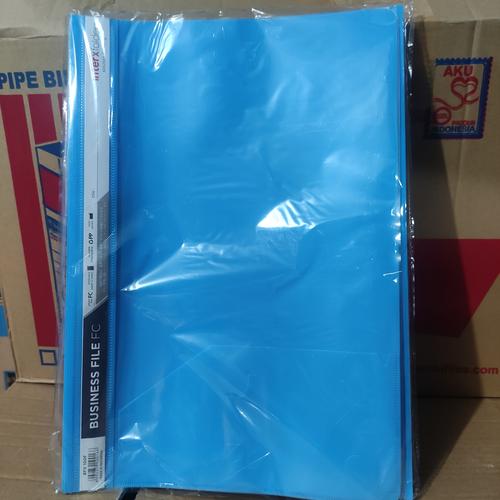 Jual Business File Folder F4 Folio map tulang plastik biru isi 12pcs ...