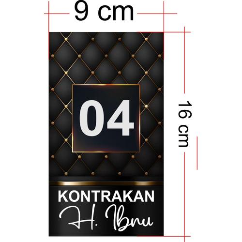 Jual Nomor Pintu / cetak Tinta Gold / akrilik dinding Rumah - nomor ...