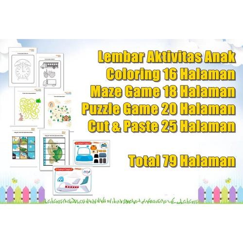Jual DIGITAL WORKSHEET ANAK TK-PAUD - COLORING MAZE PUZZLE CUT N PASTE ...