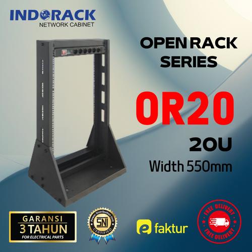 Jual Indorack Open Rack 20U Rack Server 19" OR20 Rak Server 19inch ...