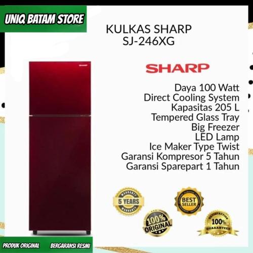 Jual KULKAS SHARP 2 PINTU SJ-246XG-MR/MS 205L GARANSI [ BATAM ] - Kota Batam - UNIQ BATAM STORE ...