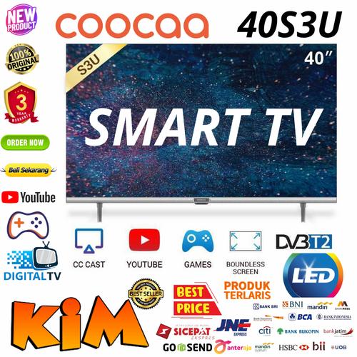 Jual COOCAA 40S3U LED TV 40 inch SMART TV DIGITAL Bezel Less Dolby ...