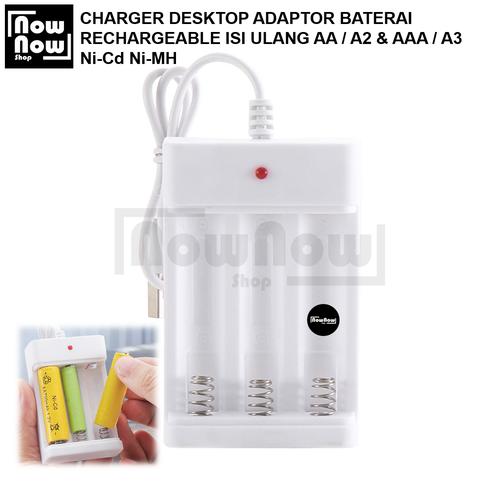 Jual Charger Desktop Baterai Rechargeable Isi Ulang AA AAA 1.2V Ni-Cd ...