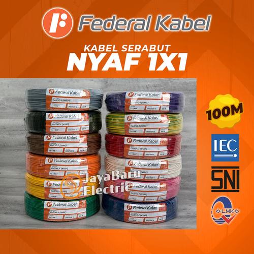 Jual Kabel Listrik Serabut FEDERAL KABEL NYAF 1x1 100m Roll - Grounding ...