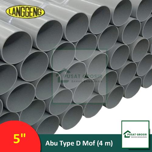 Jual Pipa PVC 5" D Mof Abu Langgeng 5inch D Mof Per Batang (4m ...