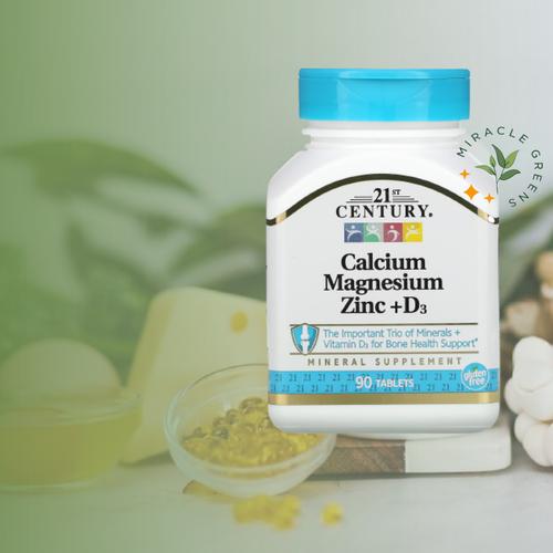 Jual 21st Century Calcium Magnesium Zinc + D3 Mineral Suplement 90 ...