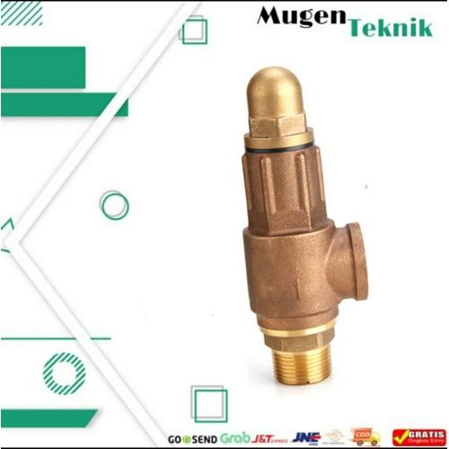 Jual 10 Bar Safety Valve Kuningan Brass Non Lever 10 Kg/Cm - 1 Inch ...