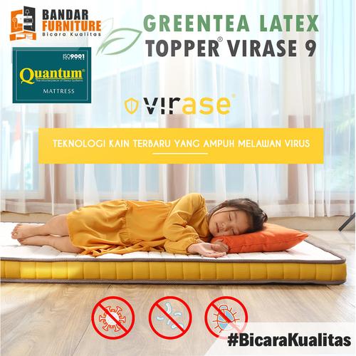 Jual Quantum Topper Greentea Latex VIRASE 9 CM/Topper Kasur Spring bed ...