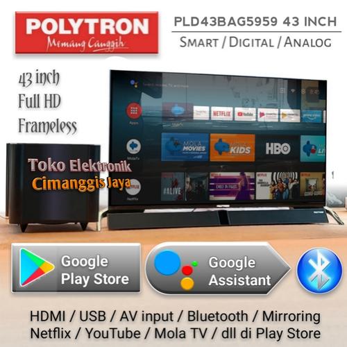 Jual SMART TV LED POLYTRON 43 INCH ANDROID - PLD43BUG5959, tanpa ...