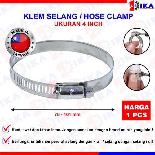 Jual Klem selang / Hose clamp 4” made in Taiwan murah bagus - Kota ...