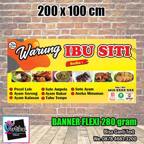 Jual Cetak Banner Spanduk Warung Toko Makanan 2x1 M - Jakarta Barat ...