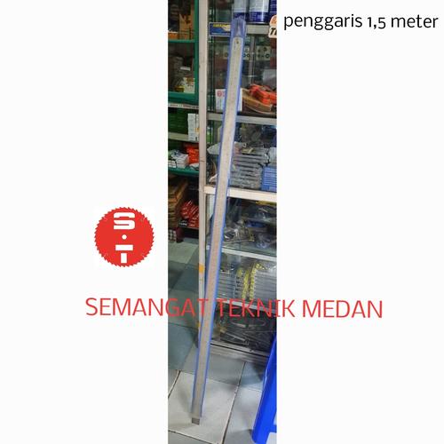 Jual PENGGARIS RULER MISTAR BESI STAINLESS STEEL 150CM 1,5 1.5 METER ...