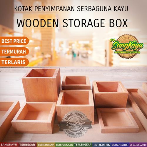 Jual Kayu 7x7cm kotak aksesoris perhiasan kotak kayu serbaguna storage ...