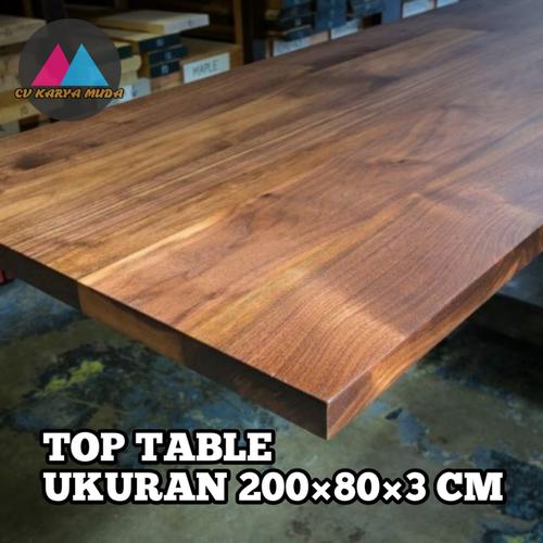 Jual top table, daun meja kayu mahoni asli perhutani ukuran 200×80×3 cm ...