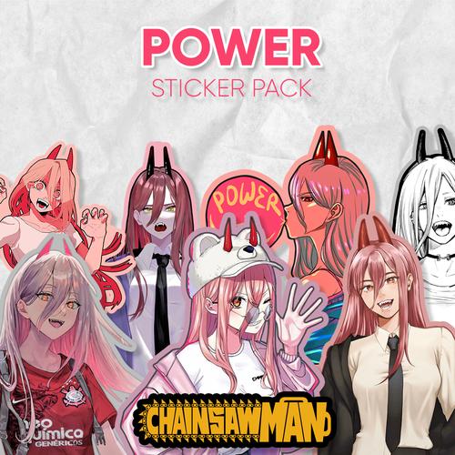 Jual Stiker Pack Power Anime Chainsaw Man Sticker Waterproof - Kab ...