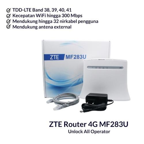 Jual ZTE MF283 Modem Wifi Router 4G 300Mbps Unlock All Operator ...