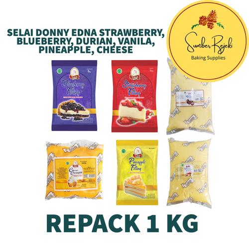Jual Selai Edna Creamfill Durian, Creamfill Vanila, Pineapple, Cheese 1 ...