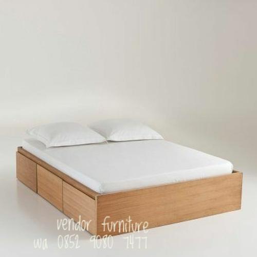 Jual Dipan Ranjang Tidur Industrial Minimalis HPL with Drawer Storage ...