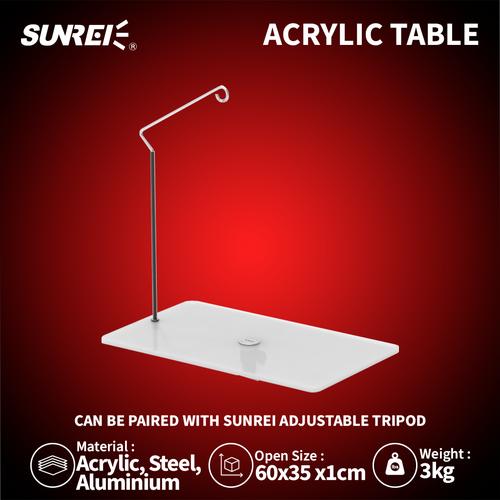 Promo Meja Tripod Akrilik Sunrei Acrylic Table Camping With Light Stand ...