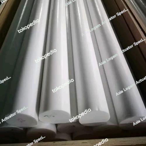 Jual teflon rod 35mm x 100cm / as teflon / teflon ptfe batangan ...