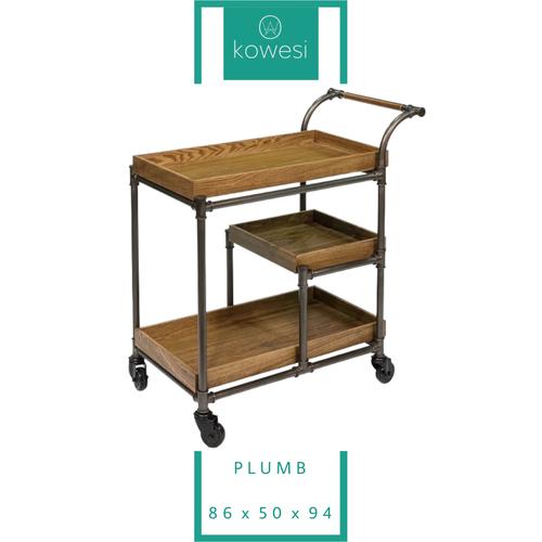 Jual Meja Troli Dapur Makan Industrial Plumb Bar Cart Aesthetic - Kab ...